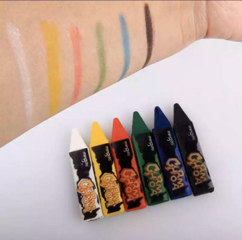 6 Colors Face Painting Pencils Splicing Structure Face Paint Crayon ...
