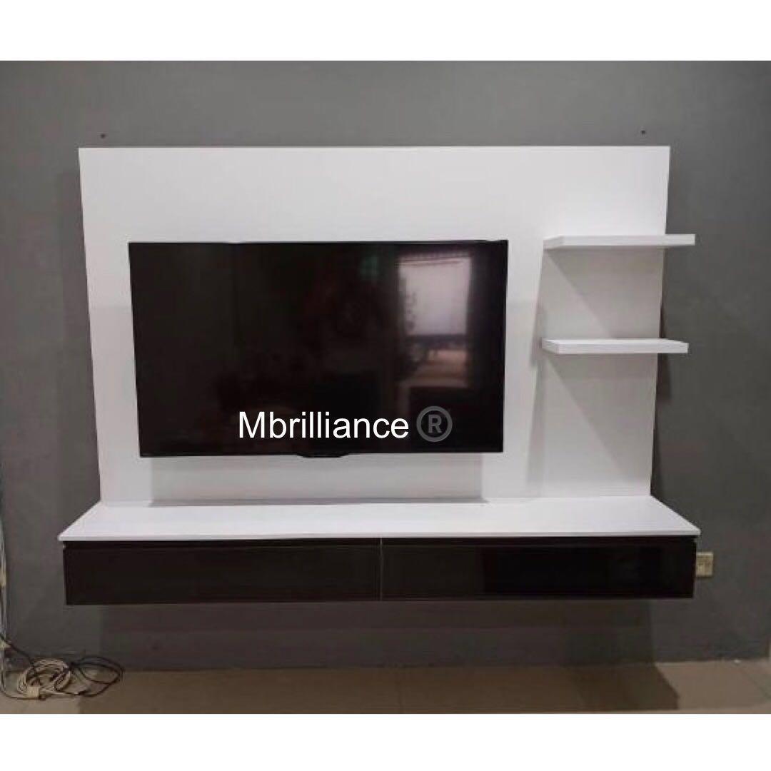 Built in custom made tv console, Furniture & Home Living, Furniture, TV ...