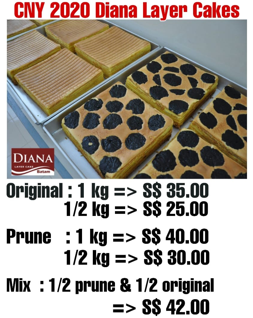 Cny Pre Order DIANA Batam Brand Layer cake, Food & Drinks, Local Eats ...