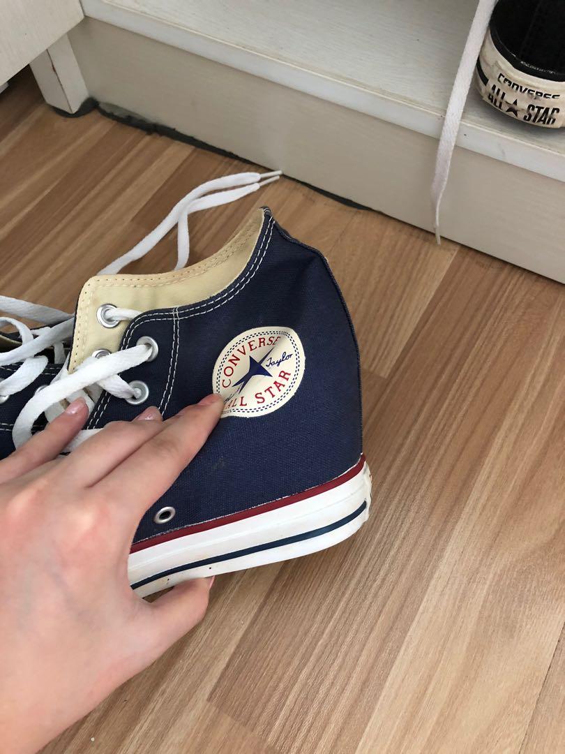 Converse Shoes high heeled inside, Women's Fashion, Footwear, Sneakers ...