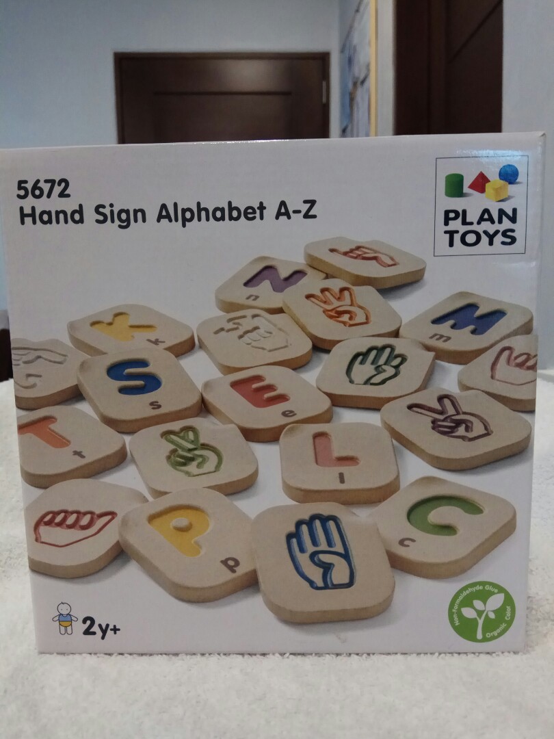 Hand Sign Language Alphabet A-Z Toy Blocks, Babies & Kids, Infant ...