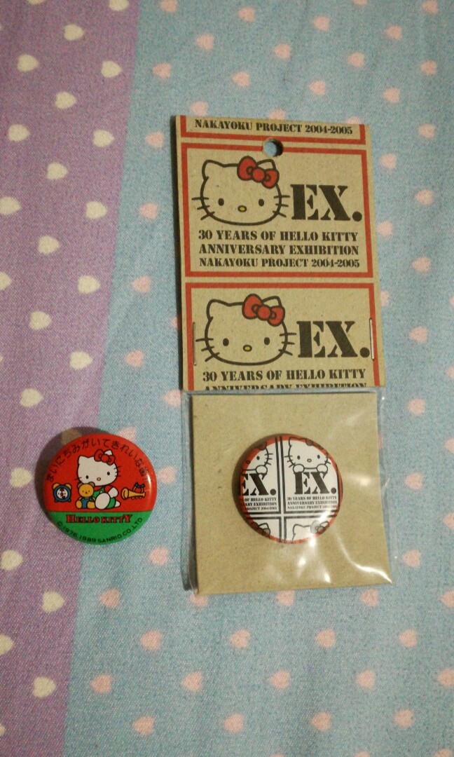 Hello Kitty pin badge, Hobbies & Toys, Collectibles & Memorabilia, Fan ...