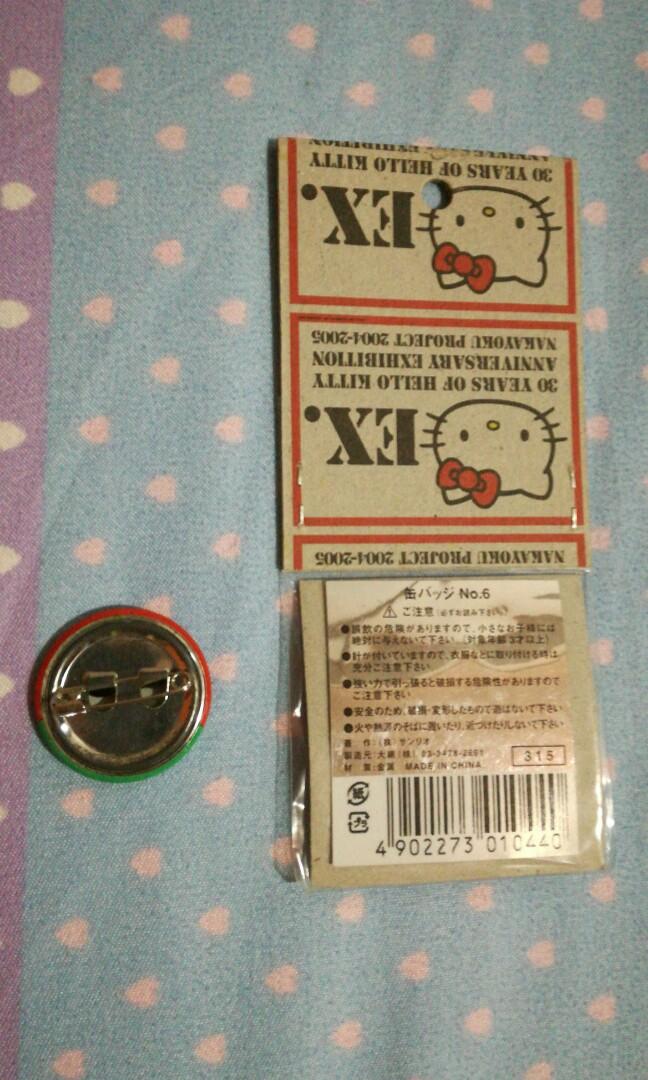 Hello Kitty pin badge, Hobbies & Toys, Collectibles & Memorabilia, Fan ...