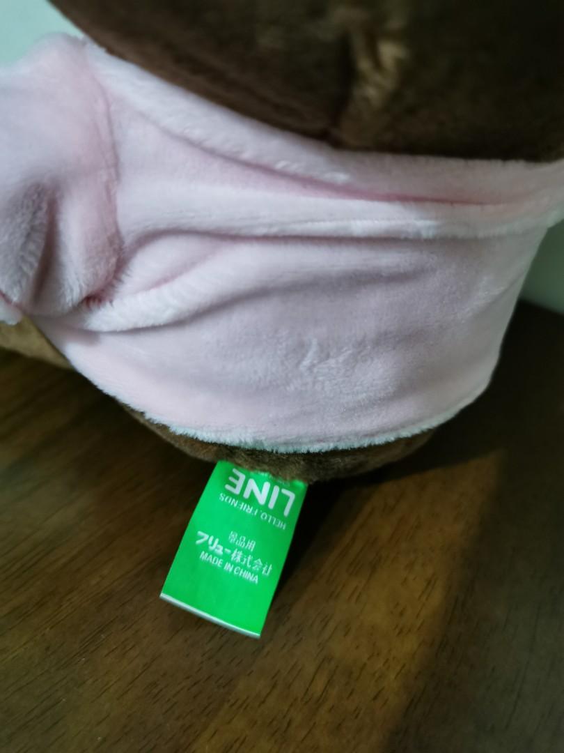 Line Brown Bear I love Cony pink shirt plush soft doll toy patung ...