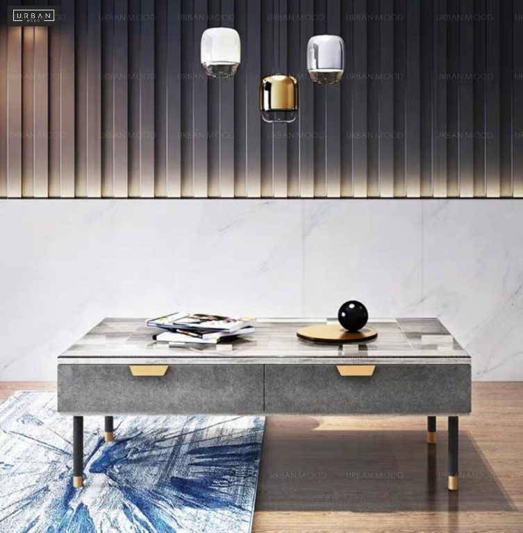 MEX Industrial Cement Screed TV Console + Coffee Table, Furniture ...