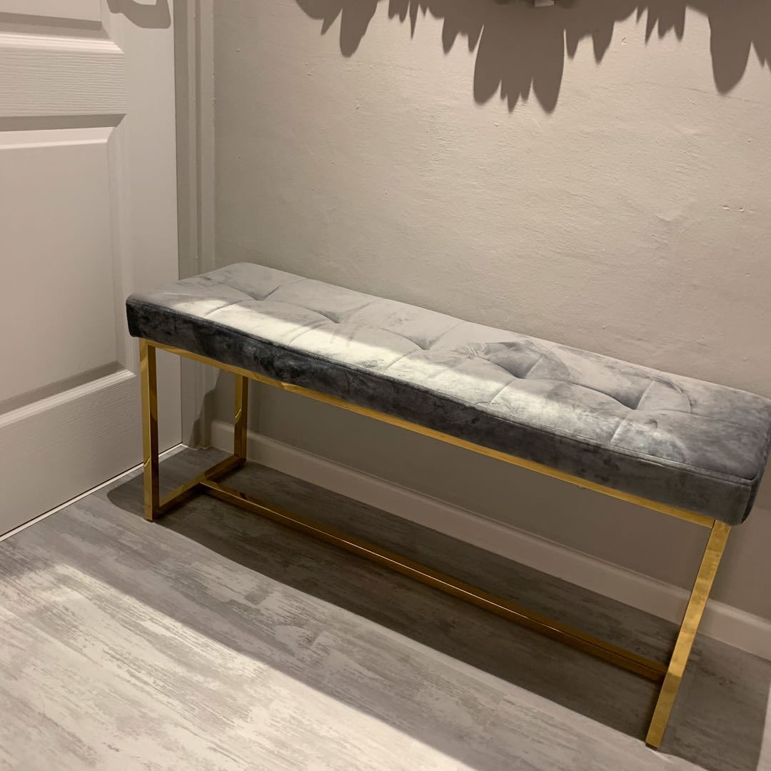 OPAL BENCH IN GOLD LEGS, Furniture & Home Living, Furniture, Tables ...