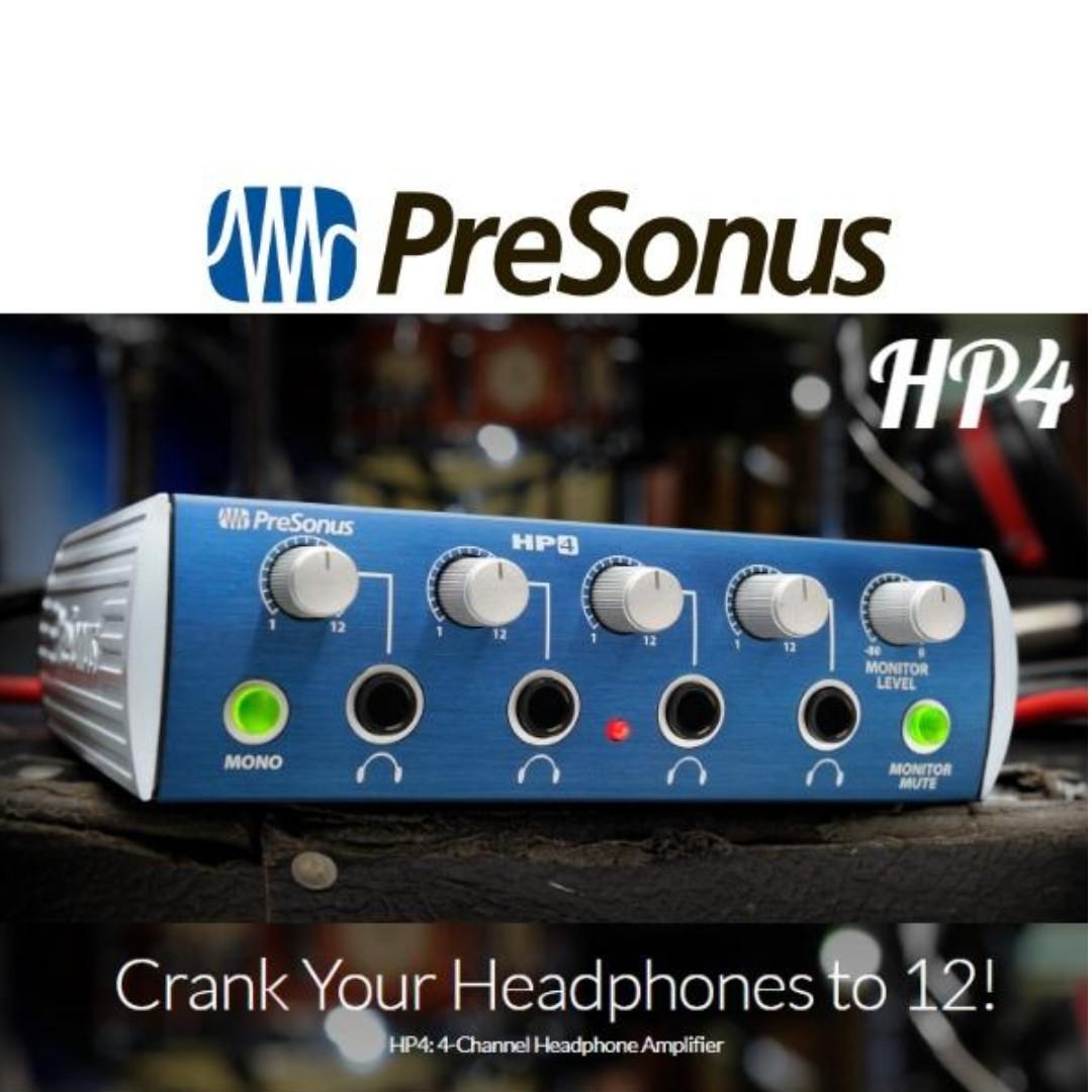 PreSonus HP4 4-Channel Headphone Amplifier (HP 4), Audio, Soundbars, Speakers & Amplifiers on ...