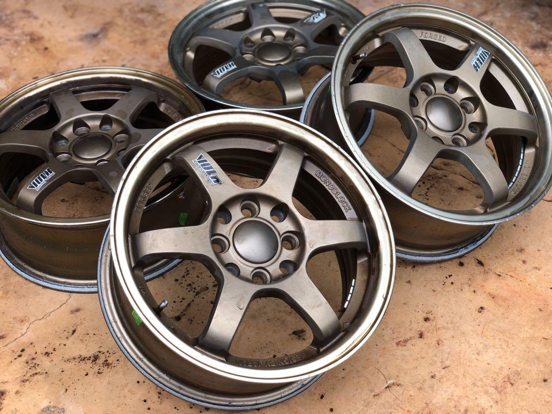 Rim TE37 14 Kancil kelisa kenari, Auto Accessories on Carousell