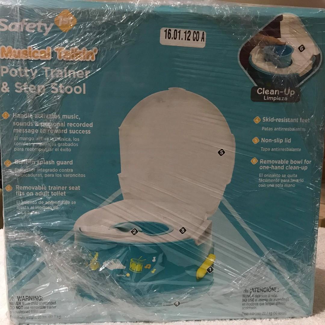 Safety 1st Musical Talkin Potty Trainer and Step Stool - Blue, Babies ...