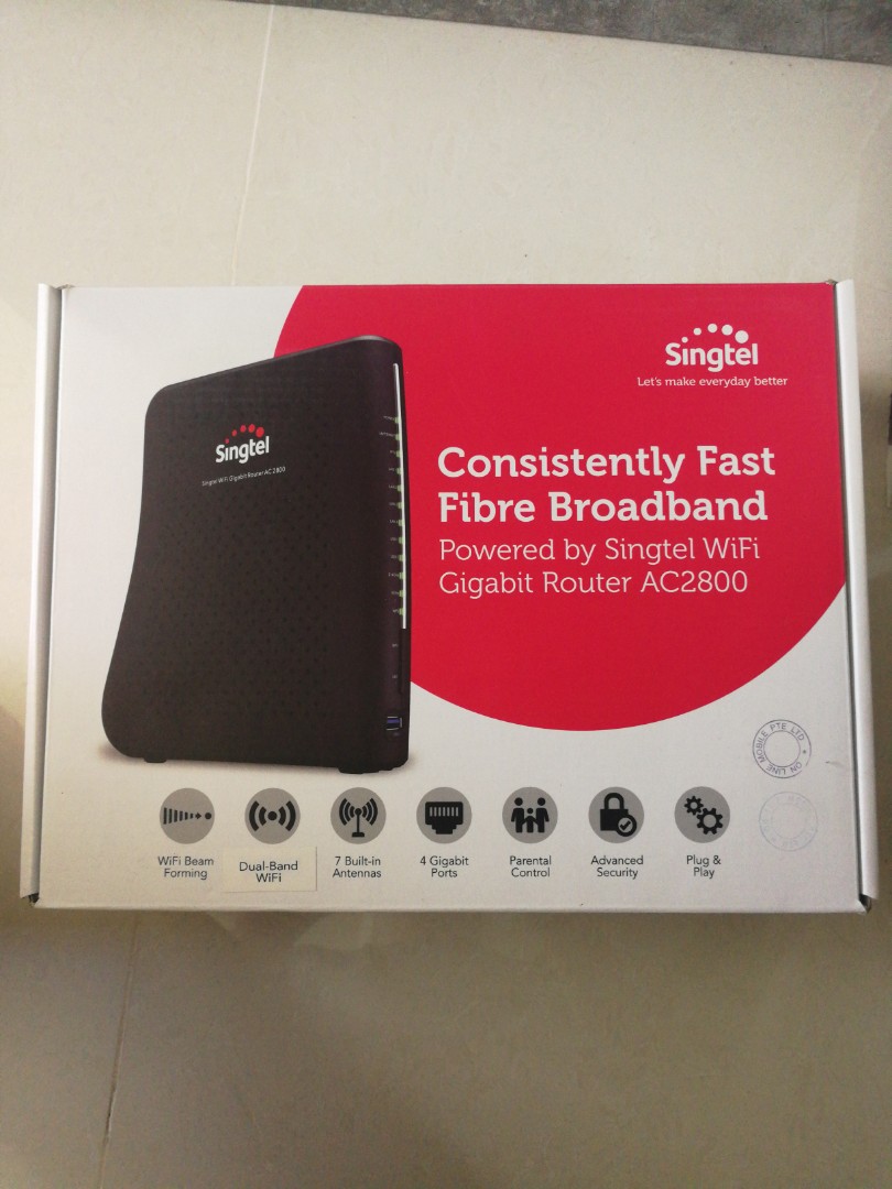 Singtel WiFi Gigabit Router AC2800, Computers & Tech, Parts ...
