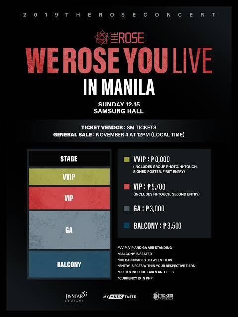 VVIP ticket - The Rose in MANILA, Tickets & Vouchers, Event Tickets on ...