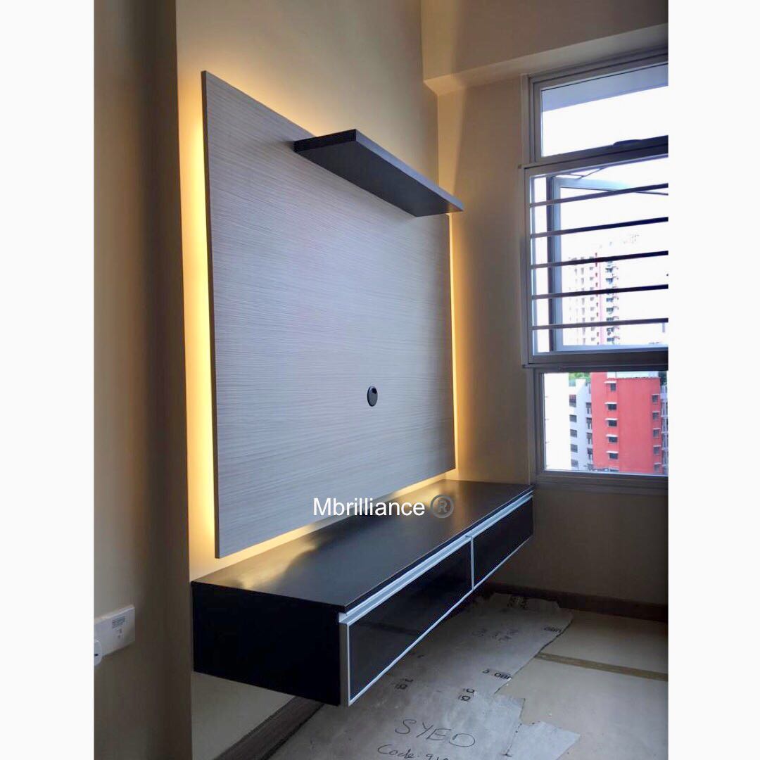 5ft tv built in tv console feature wall furniture , Furniture & Home ...