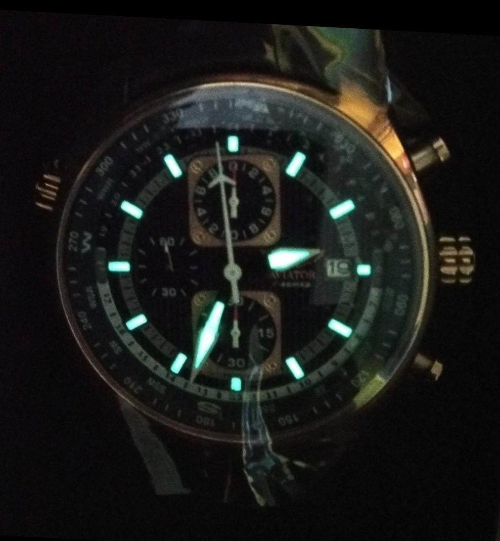 Aviator Pilot Chronograph Watch, Men's Fashion, Watches & Accessories ...