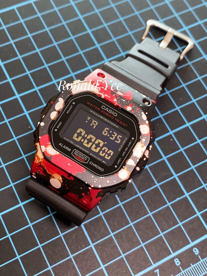 Casio G-Shock Dw-5600 in custom alloy bezel , dw5600 metal bezel ...