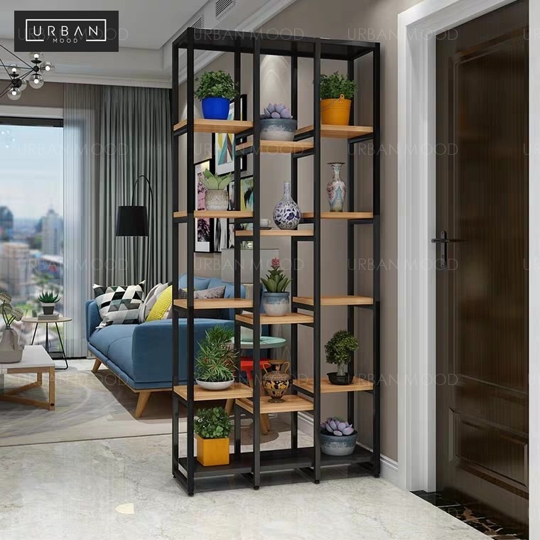 DAVINA Tall Modern Rustic High Display Shelf, Furniture & Home Living ...