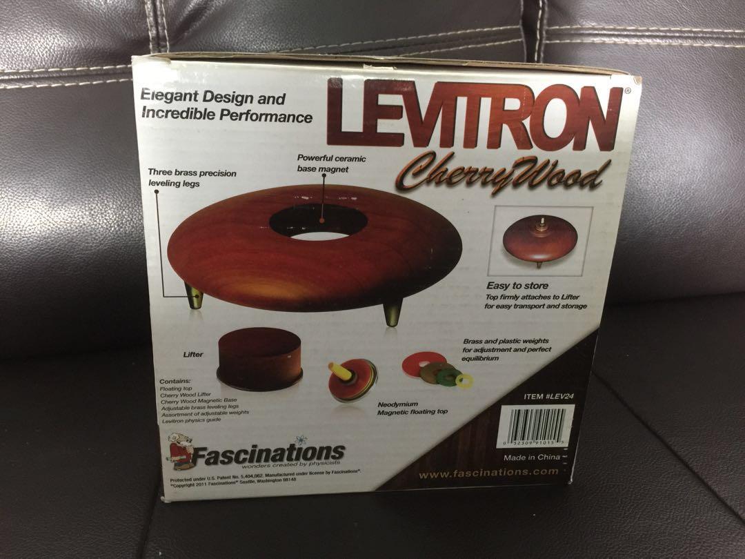 Fascinations Levitron Cherry Wood Floating Spinning Top Kids Science ...