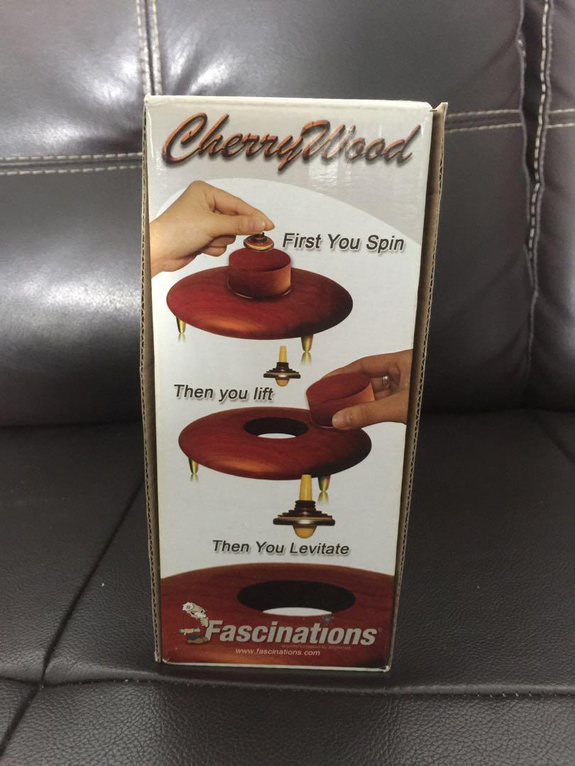 Fascinations Levitron Cherry Wood Floating Spinning Top Kids Science ...