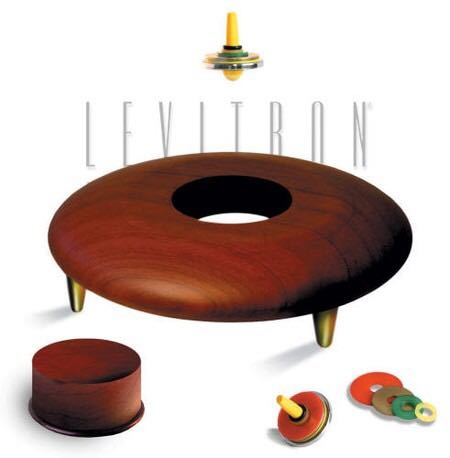 Fascinations Levitron Cherry Wood Floating Spinning Top Kids Science ...