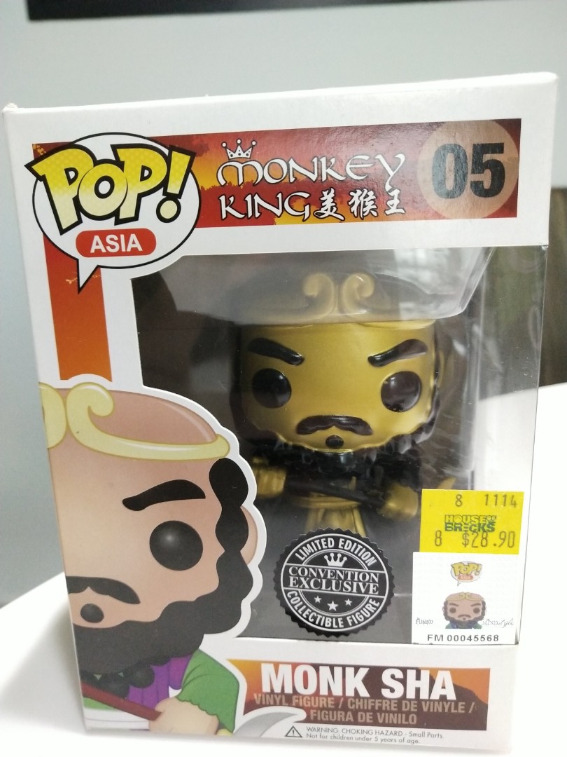 Funko POP! Asia: Monkey King - Monk Sha (Gold), Hobbies & Toys, Toys ...