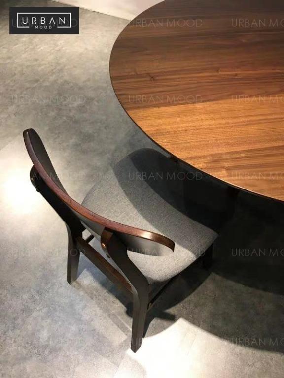 HACKEN Solid Wood Wishbone Round Dining Table, Furniture & Home Living, Furniture, Tables & Sets ...