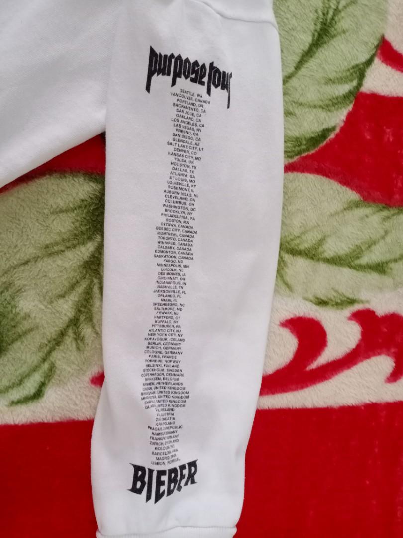 H&M Justin Bieber Purpose The World Tour 2017 Hoodie, Men's Fashion ...