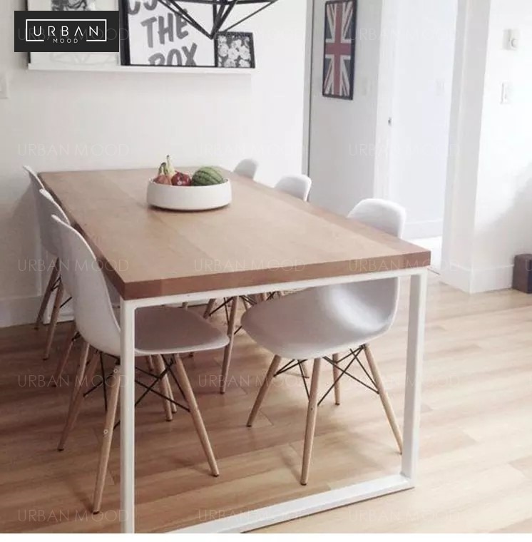 LARA Rustic Raw Wood Dining Table, Furniture & Home Living, Furniture ...