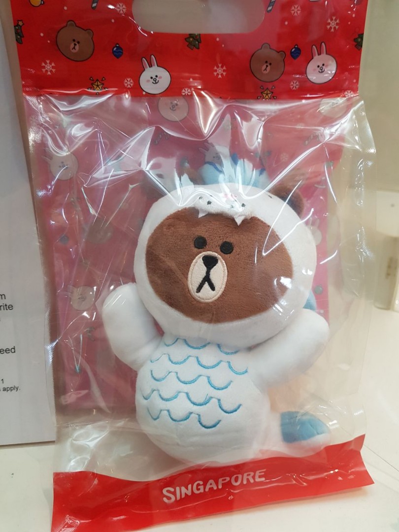 Line Friends Brown Bear Merlion Plushie, Everything Else on Carousell