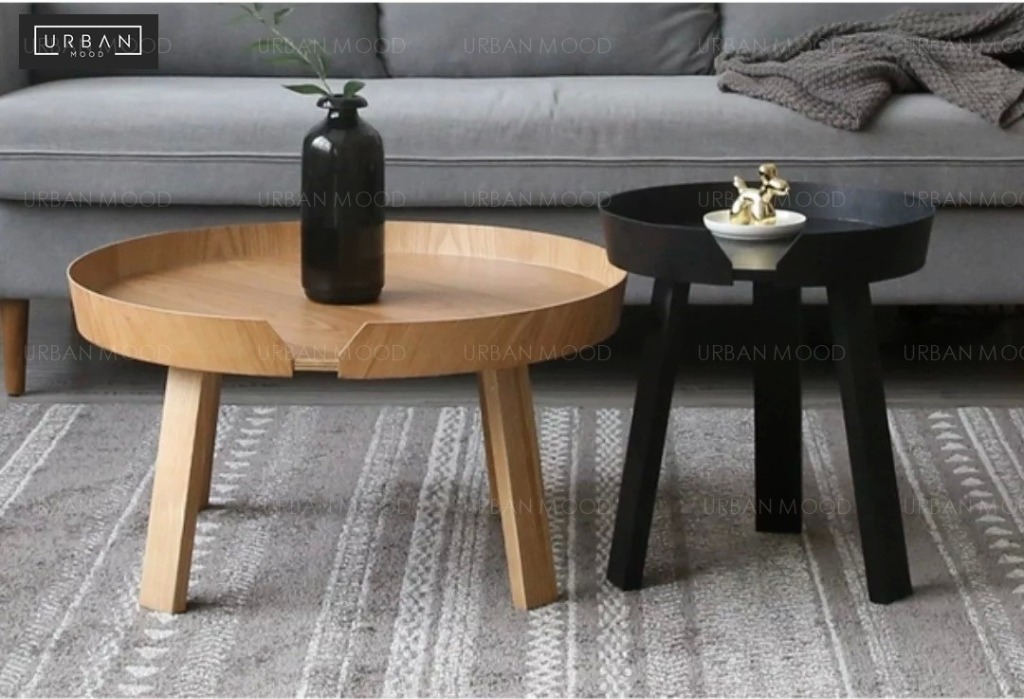 MARKO Scandinavian Round Nesting Coffee Table, Furniture & Home Living ...