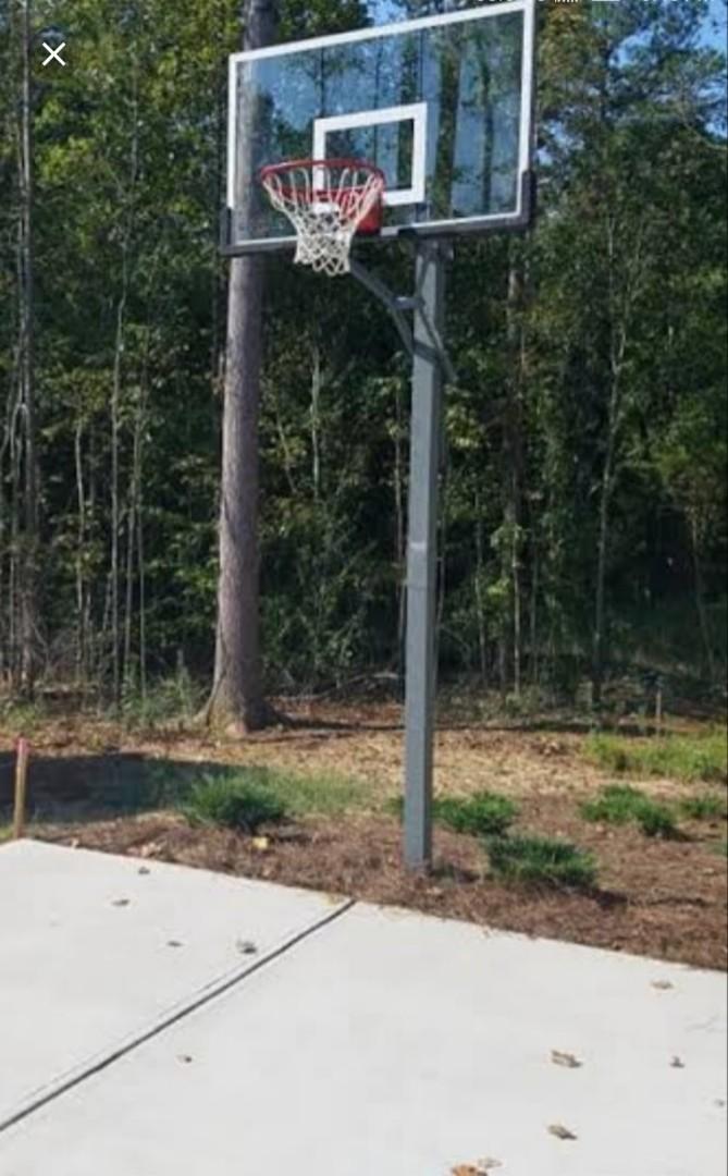 New Basketball Court Hoops Tempered Glass Heavy Duty Backboard ...