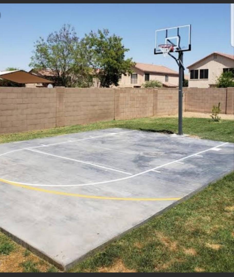 New Basketball Court Hoops Tempered Glass Heavy Duty Backboard ...