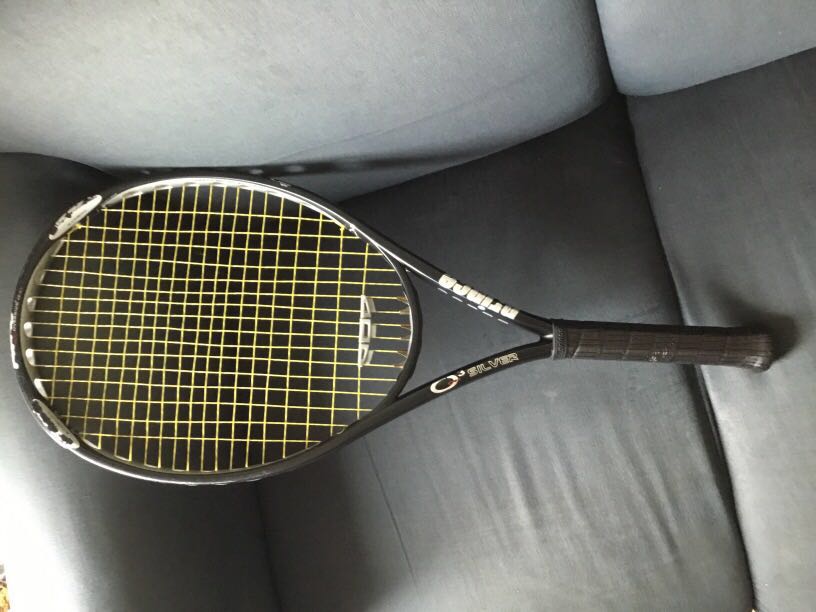 Prince O3 Silver Tennis Racket, Sports Equipment, Other Sports ...