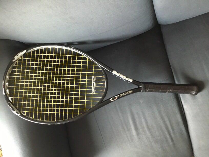 Prince O3 Silver Tennis Racket, Sports Equipment, Other Sports ...