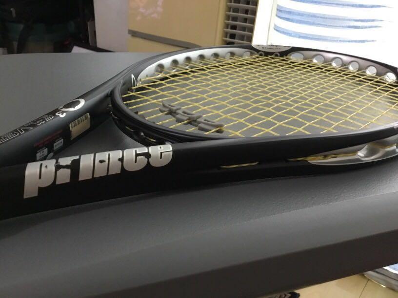 Prince O3 Silver Tennis Racket, Sports Equipment, Other Sports ...