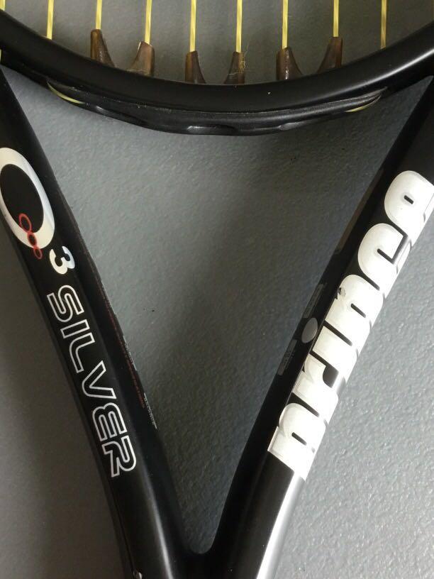 Prince O3 Silver Tennis Racket, Sports Equipment, Other Sports ...