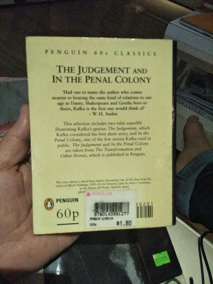The Judgement and In the Penal Colony by Franz Kafka, Hobbies & Toys ...