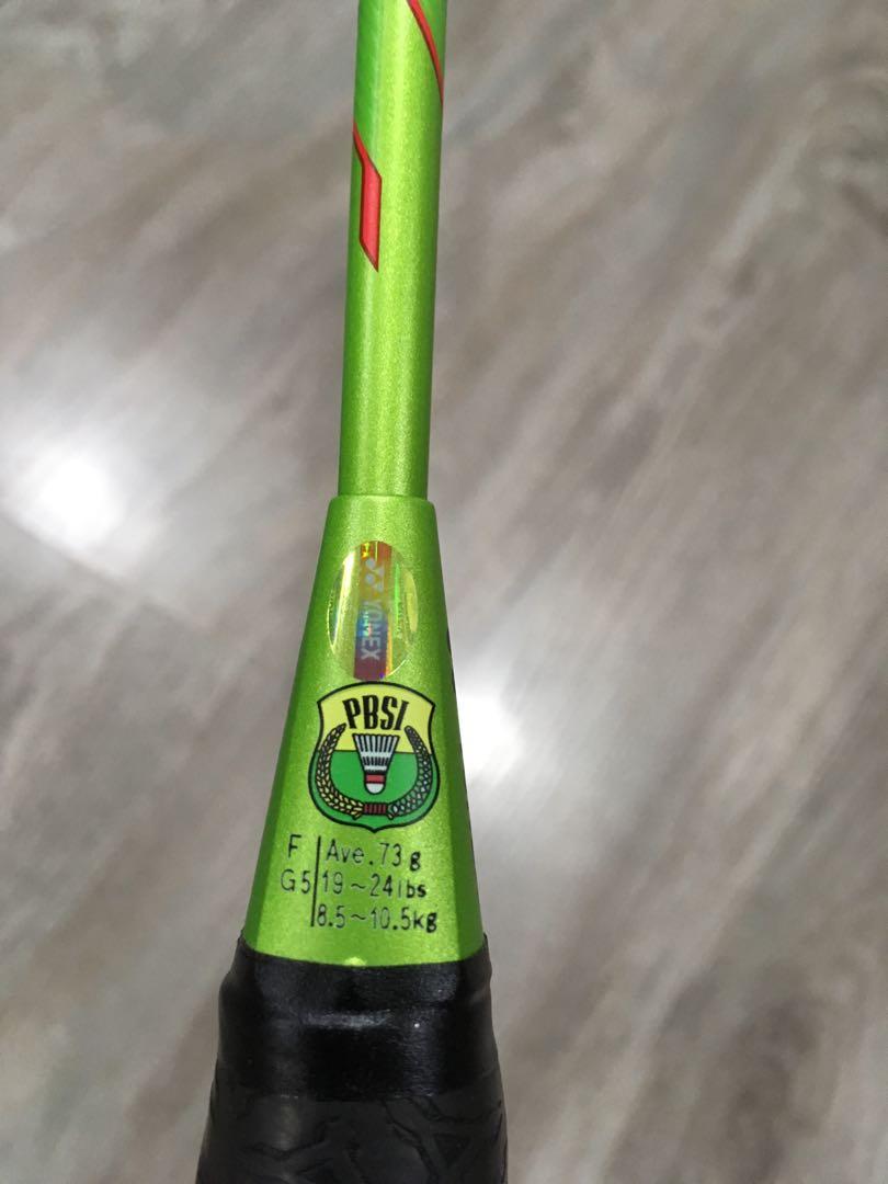 YONEX Badminton Racquet : Voltric FB; FG5 (Black/Green), Sports ...