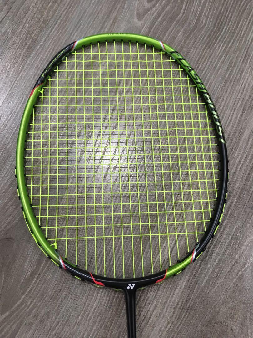 YONEX Badminton Racquet : Voltric FB; FG5 (Black/Green), Sports ...