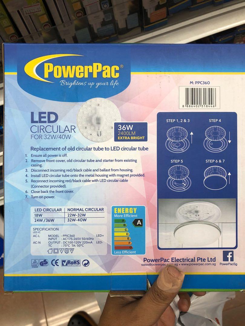 PowerPac LED Circular Tube 36W (PPC360) Ceiling Light ***, Furniture ...
