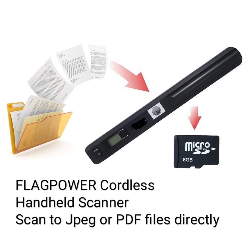 FLAGPOWER 900DPI Solutions Magic Wand Portable Scanner Handheld ...