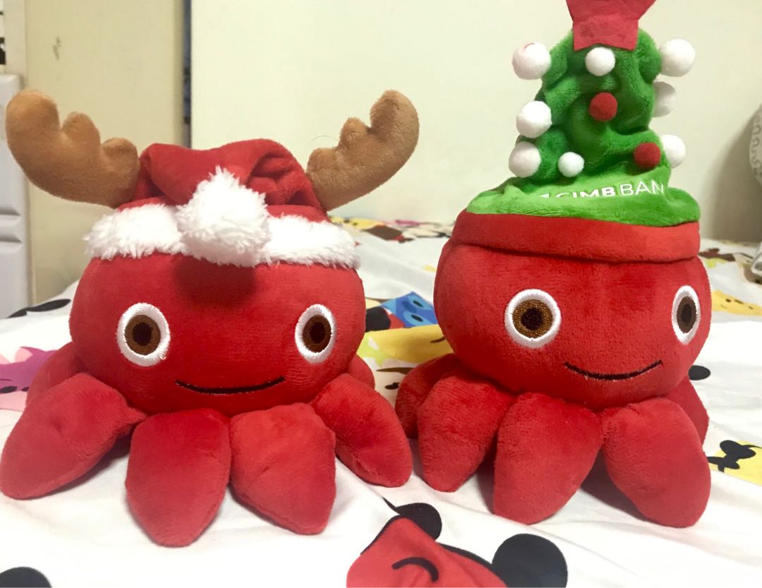 CIMB Christmas Octopus, Hobbies & Toys, Toys & Games on Carousell