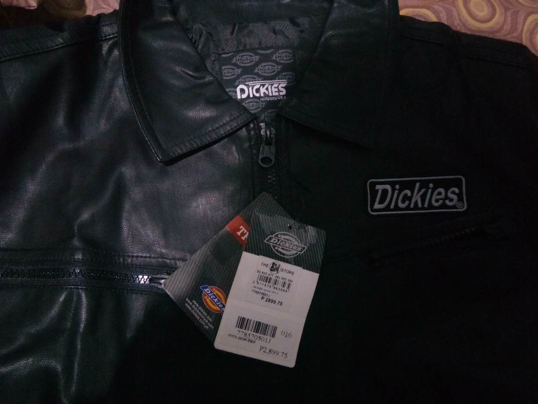 Dickies leather jacket, Men's Fashion, Tops & Sets, Hoodies on Carousell