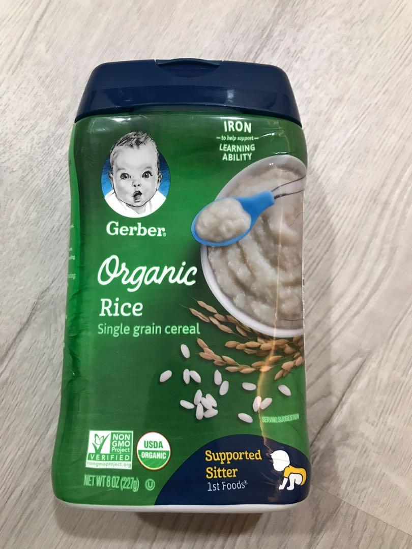 Gerber Organic Baby Cereal Rice, Babies & Kids, Nursing & Feeding ...