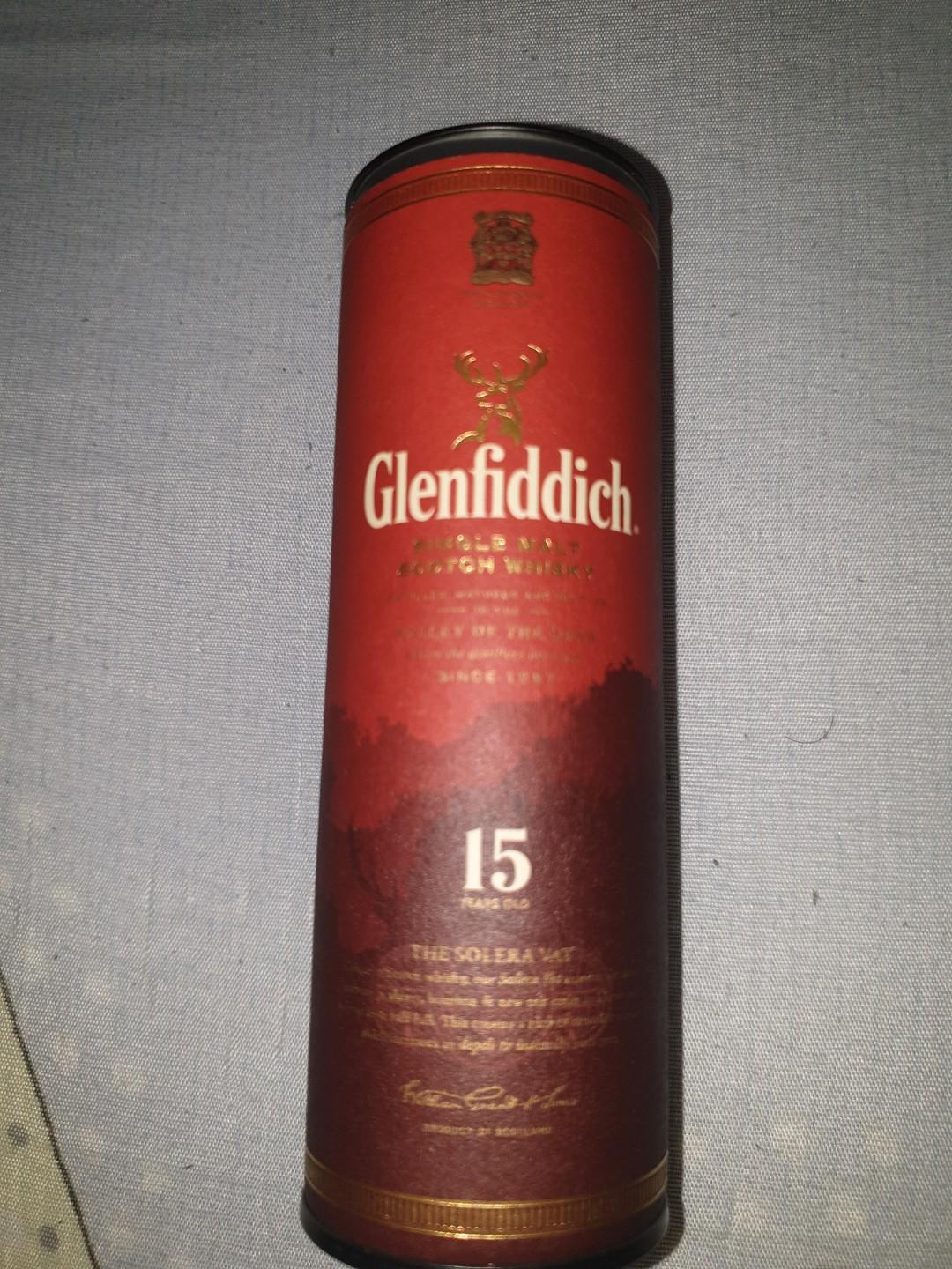 Glenfiddich mini Single malt scotch whisky 15 years, Food & Drinks ...