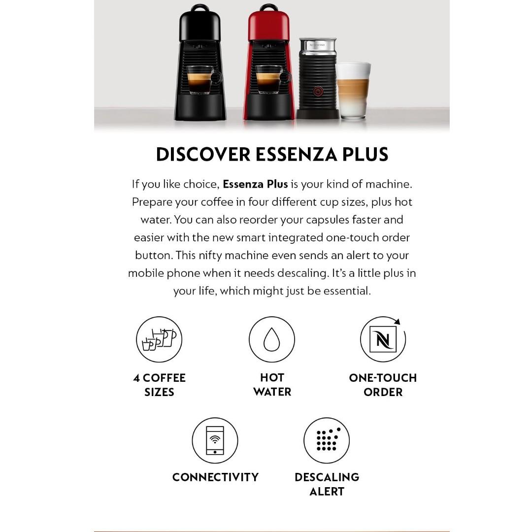 Essenza Plus (WiFi and Bluetooth enabled. Limousine Black. Nespresso ...