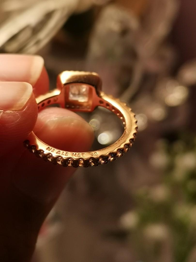 Pandora Rose square sparkle halo, Women's Fashion, Jewelry & Organisers ...