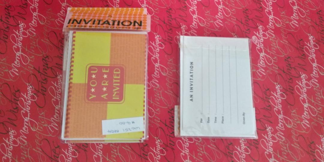 Party invitation card pack , x 8pcs, Everything Else on Carousell