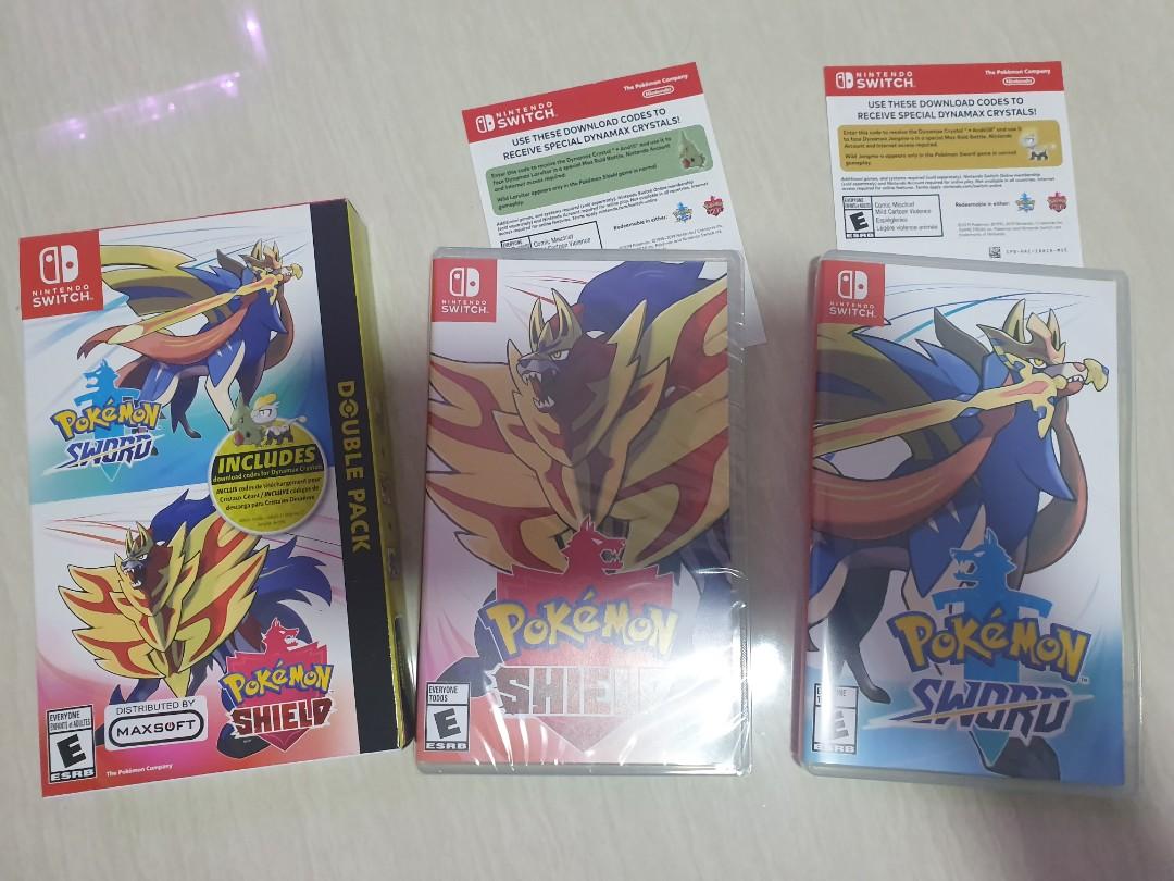 Pokemon Sword and Shield Double Pack Nintendo Switch, Video Gaming ...