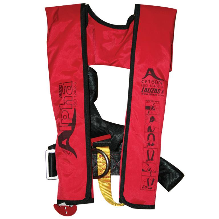 PPE MARINE INFLATABLE LIFE JACKET ALPHA 150N 71098 170N BUOYANCY WITH ...