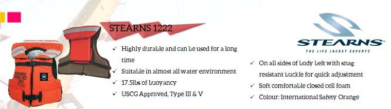 PPE MARINE LIFE SAVING WORK VEST STEARNS 1222 USCG APPROVED TYPE V ...