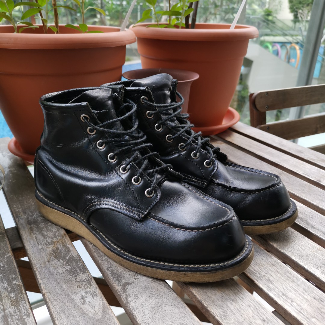 Red Wing 8130 6" Moc Toe Black, Men's Fashion, Footwear, Boots on Carousell